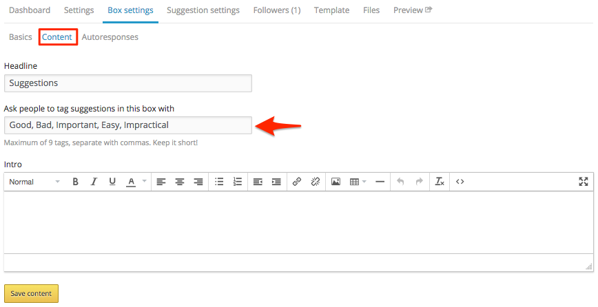 How to create a suggestion box page in NationBuilder