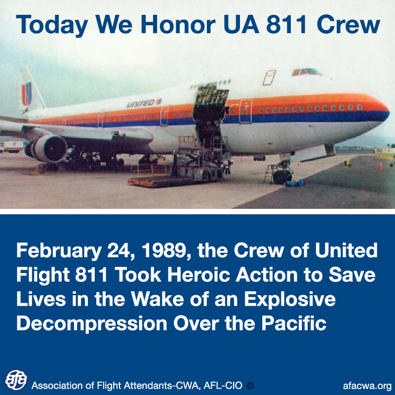 We Honor United Flight 811 Crew - Association of Flight Attendants-CWA