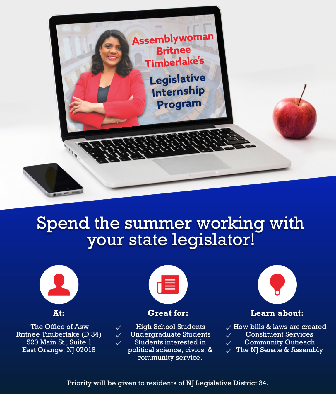 Internship - The District Office of Assemblywoman Britnee Timberlake