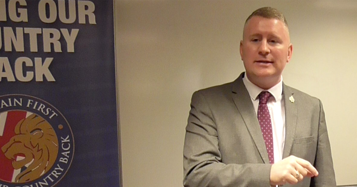 SPEECH: Paul Golding discusses the grooming scandal - Britain First ...