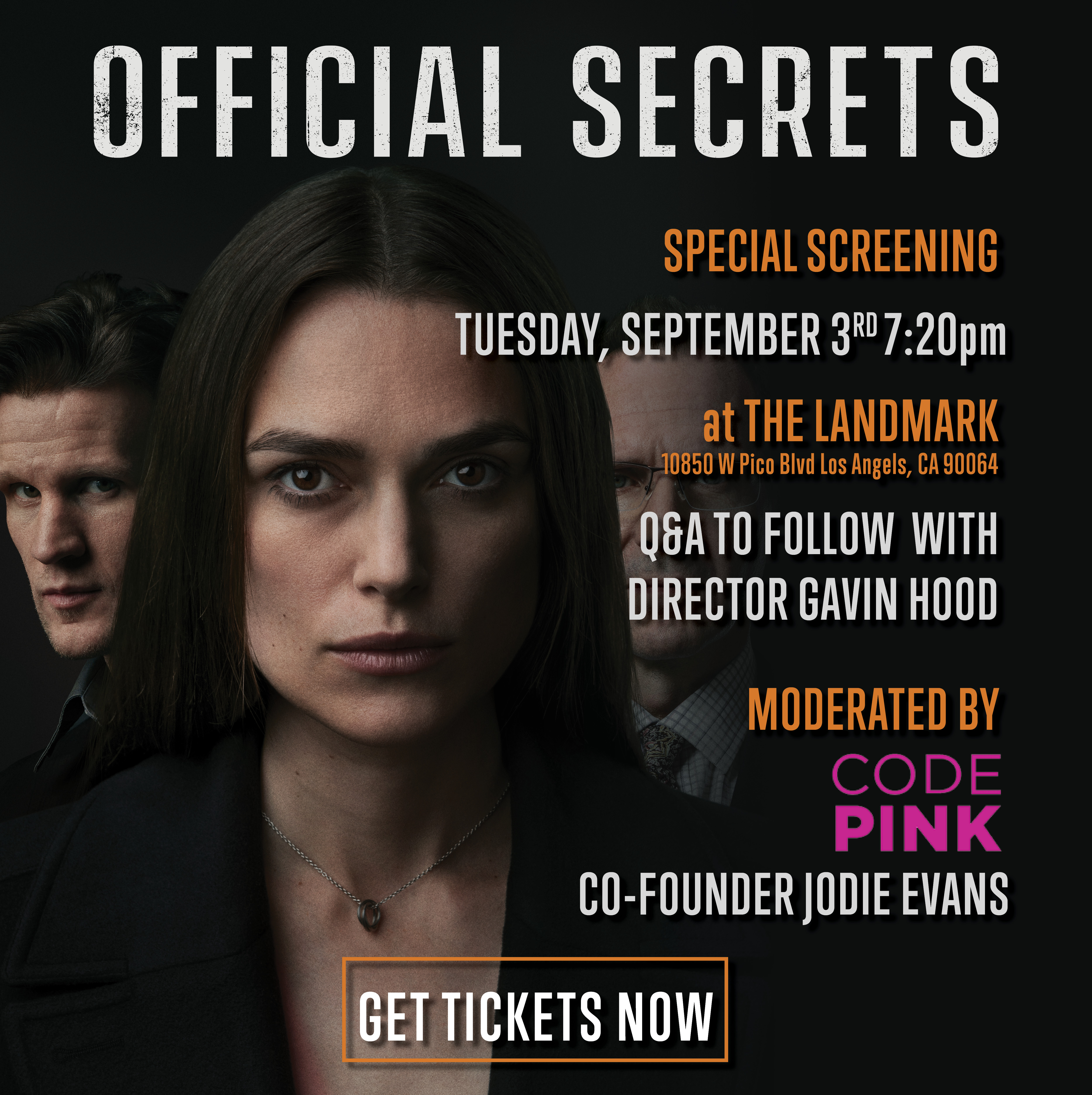 CODEPINK screening of Official Secrets including a Q&A with CODEPINK co ...