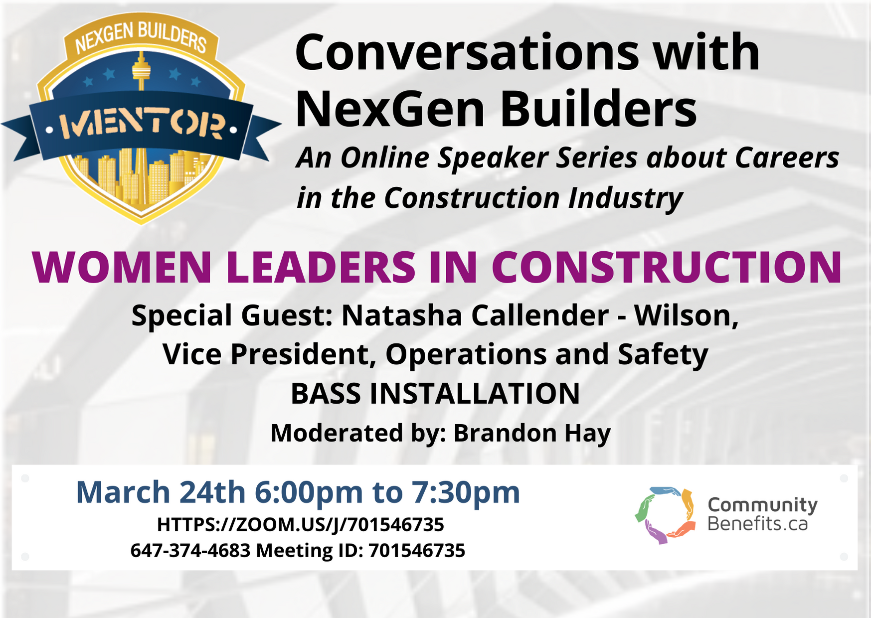 Conversations with NexGen Builders - Toronto Community Benefits Network