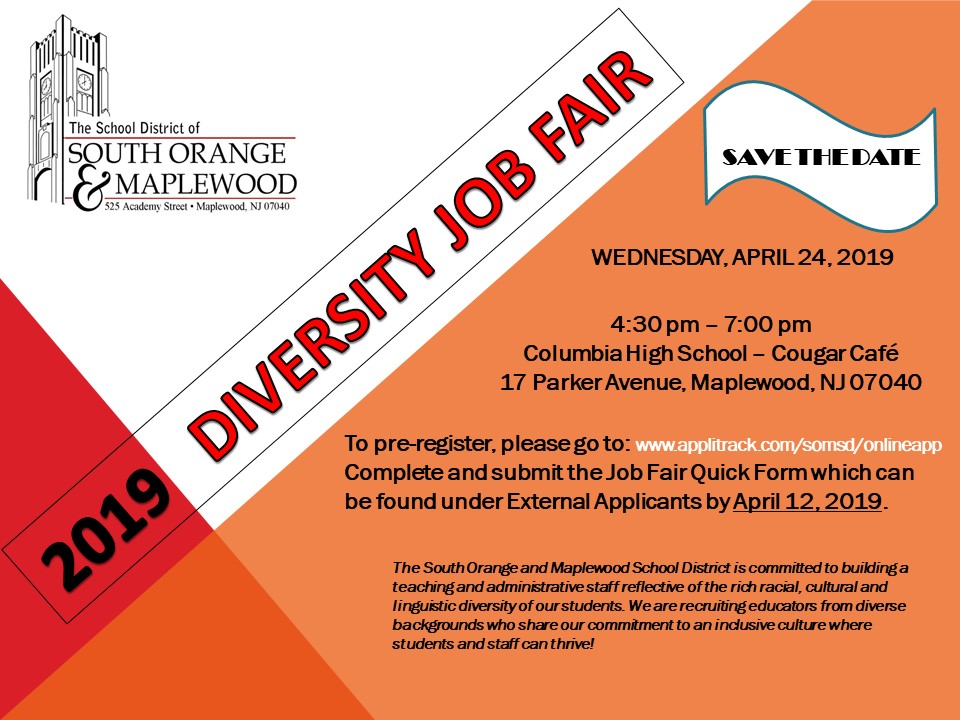 School District Will Hold Diversity Job Fair - South Orange/Maplewood ...