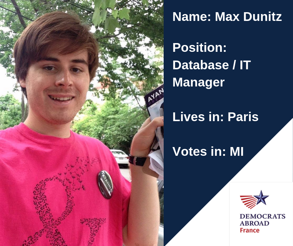 Meet the team - Max Dunitz - Democrats Abroad