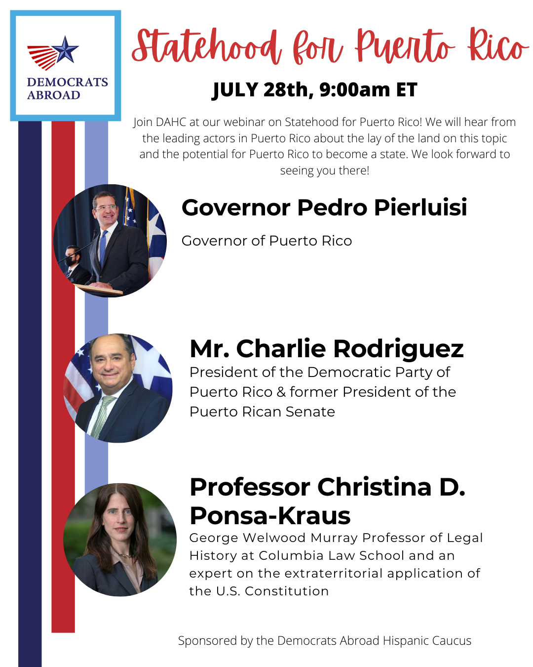 Puerto Rico Statehood Webinar - Democrats Abroad