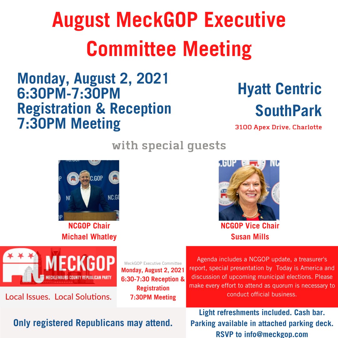 August 2021 MeckGOP Executive Committee Meeting - Mecklenburg County ...