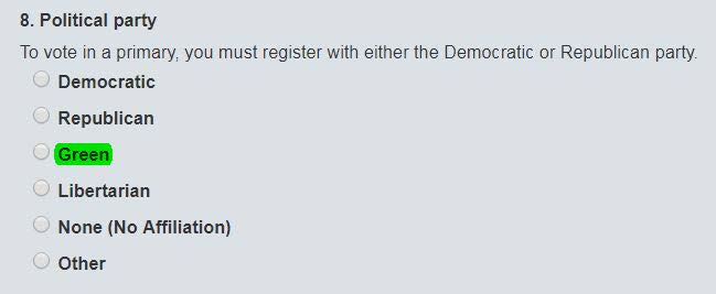 CHANGE YOUR REGISTRATION TO "GREEN" RIGHT NOW!