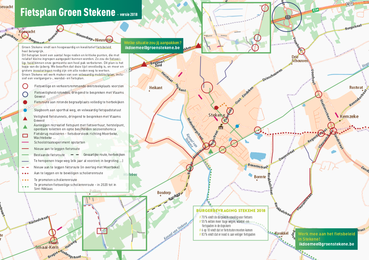 Fietsplan voor Stekene - Groen Stekene