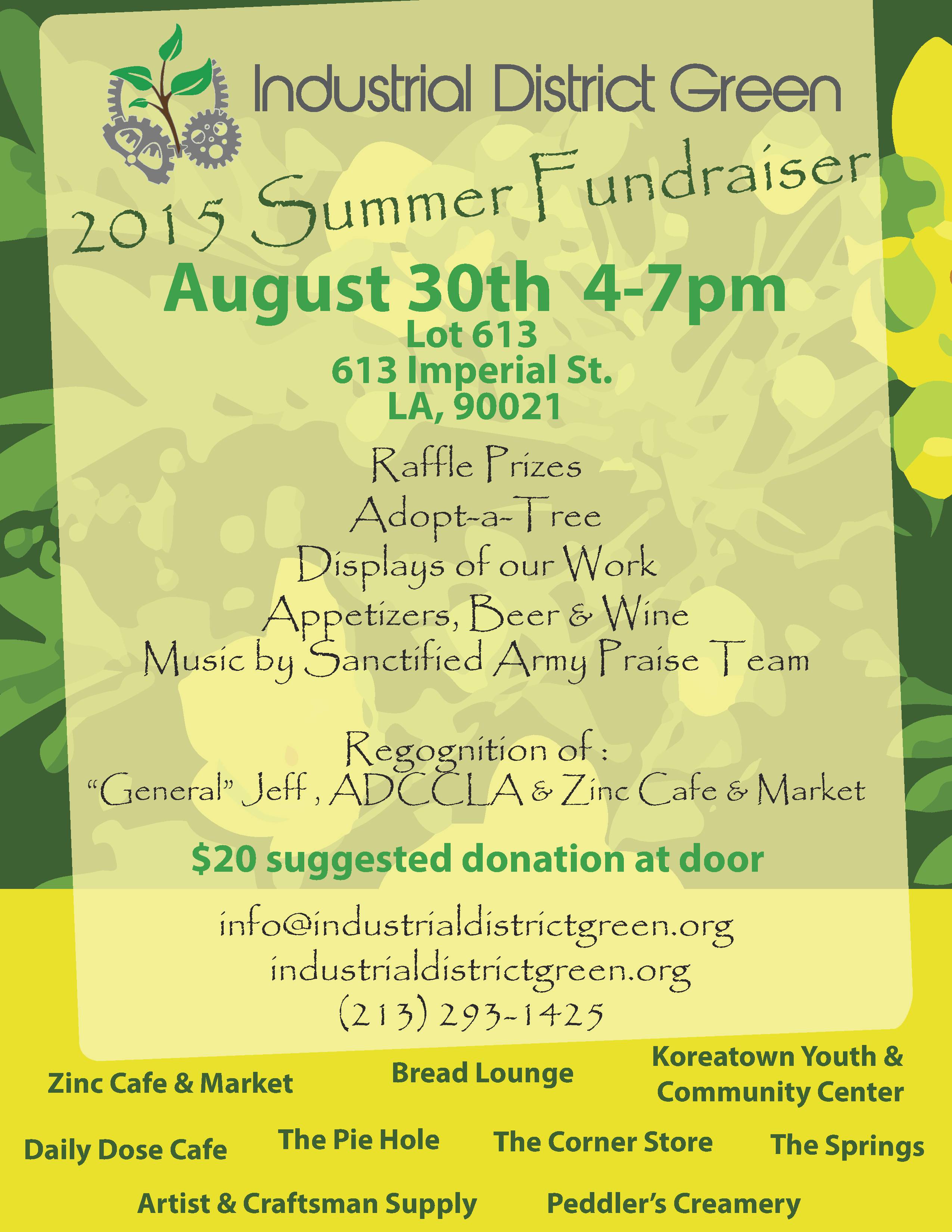 1st Annual Summer Fundraiser - Industrial District Green