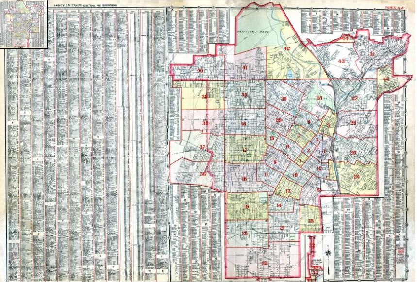1914 - Index Plate // All of Los Angeles in One Book - DTLA Maps