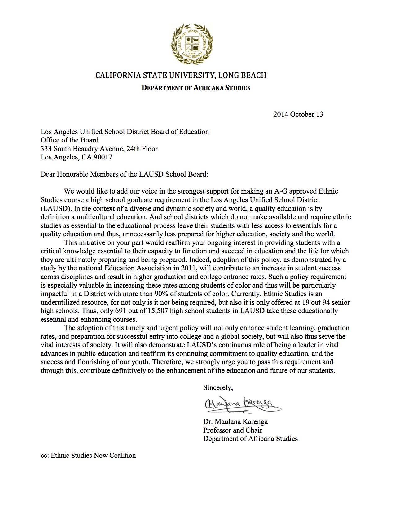 Cal State La Acceptance Letter