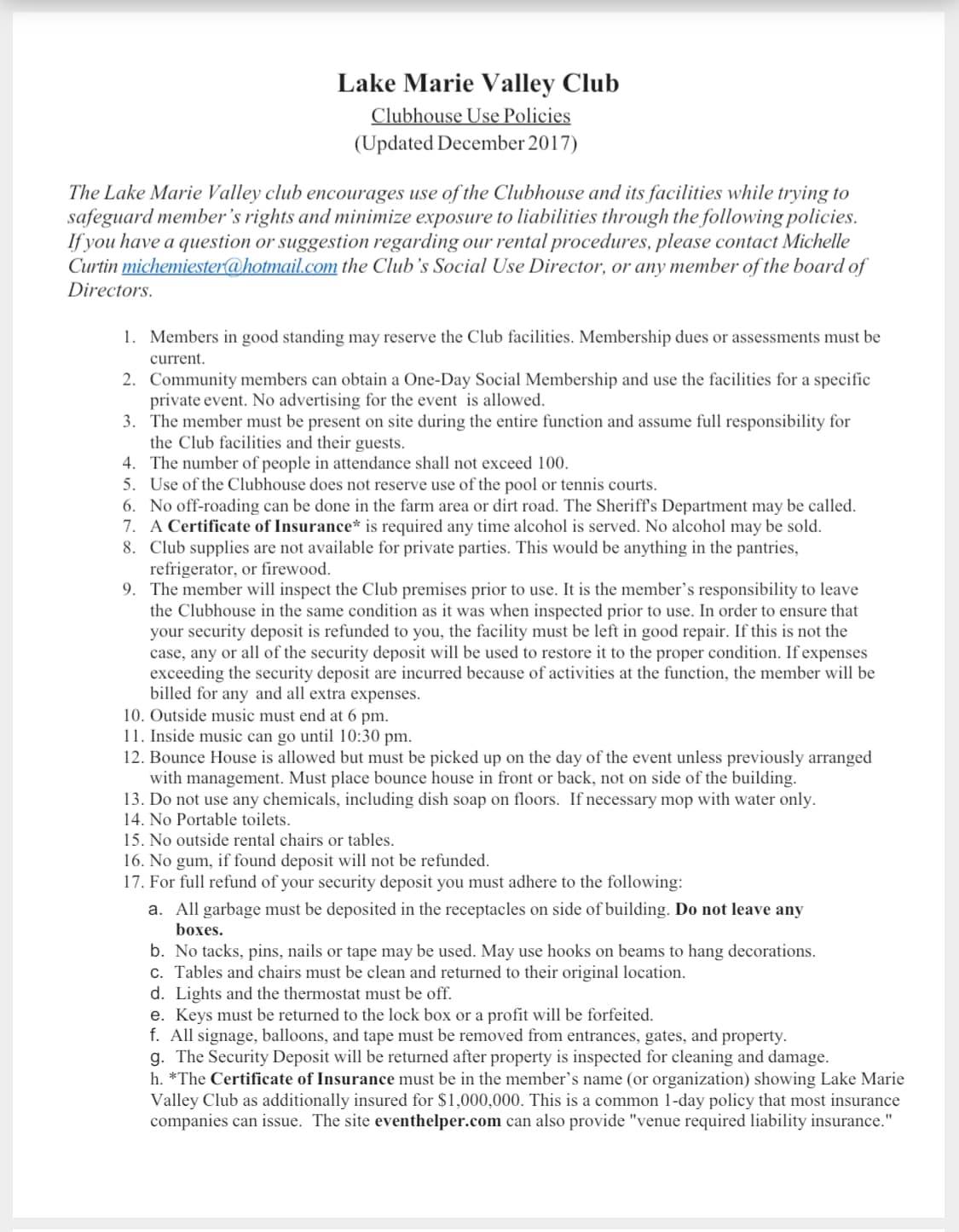 Membership - Lake Marie Valley Club