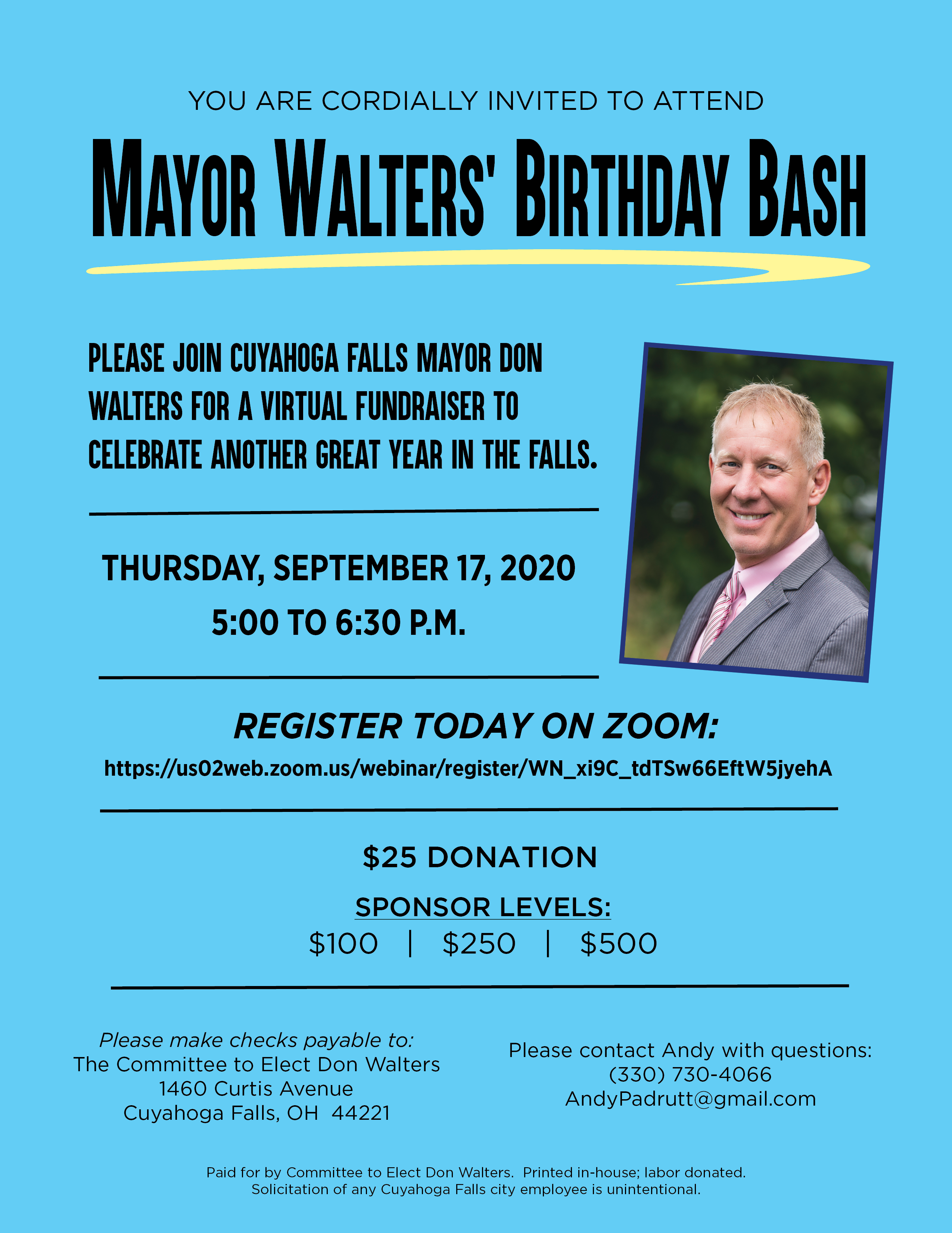 Mayor Don Walters' Birthday Bash - Summit County Democratic Party