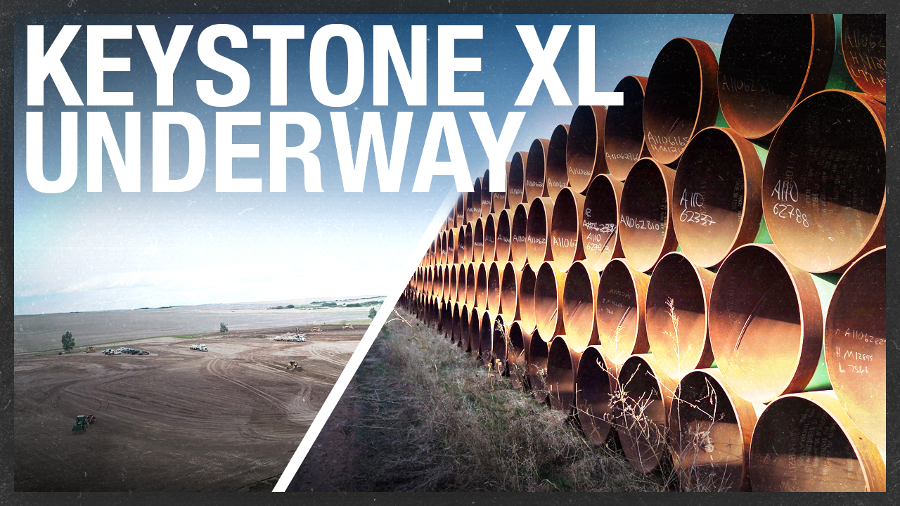 Keystone XL pipeline: Breaking ground in Alberta! [DRONE FOOTAGE OF ...
