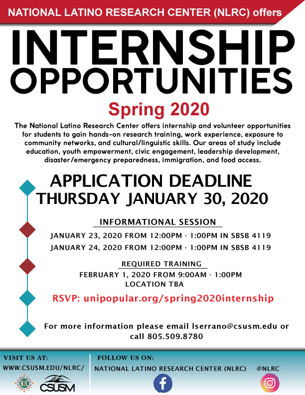 Spring 2020 Internships - Universidad Popular